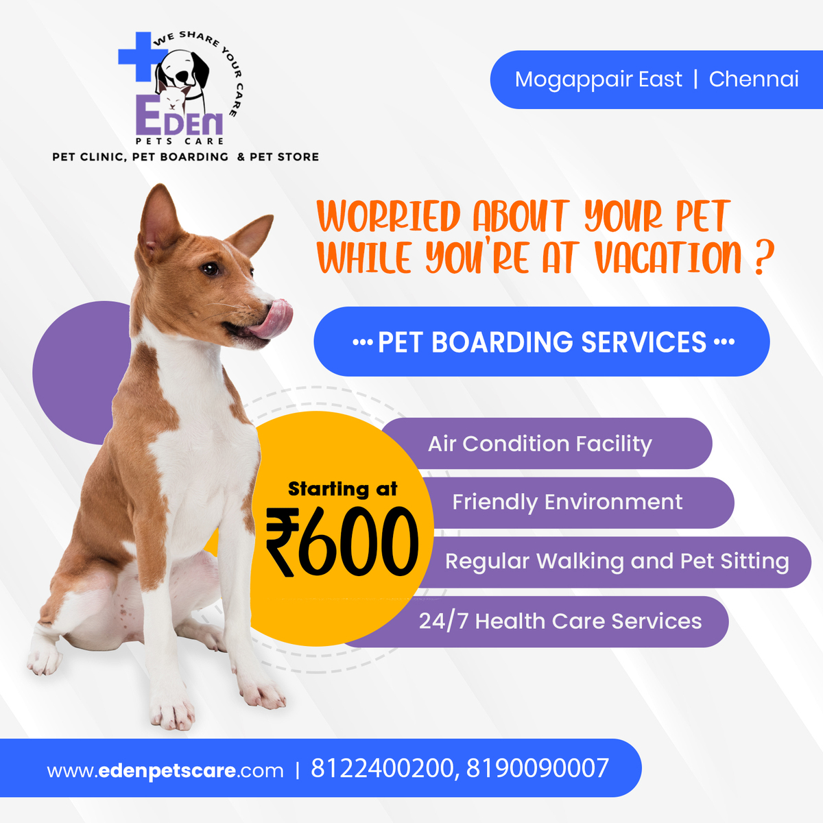 Eden Pets Care - Pet Clinic in Mogappair, Chennai
